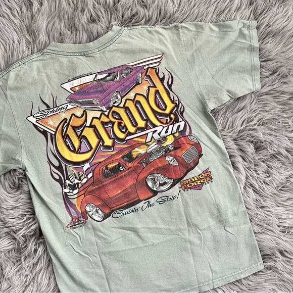 Vintage | Shirts | Vintage Grand Rod Runs Pigeon Forge Tennessee Racing ...